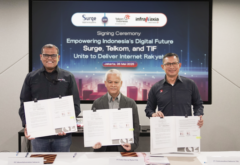 Surge, Telkom, dan TIF Teken MoU Kolaborasi Infrastruktur untuk ...
